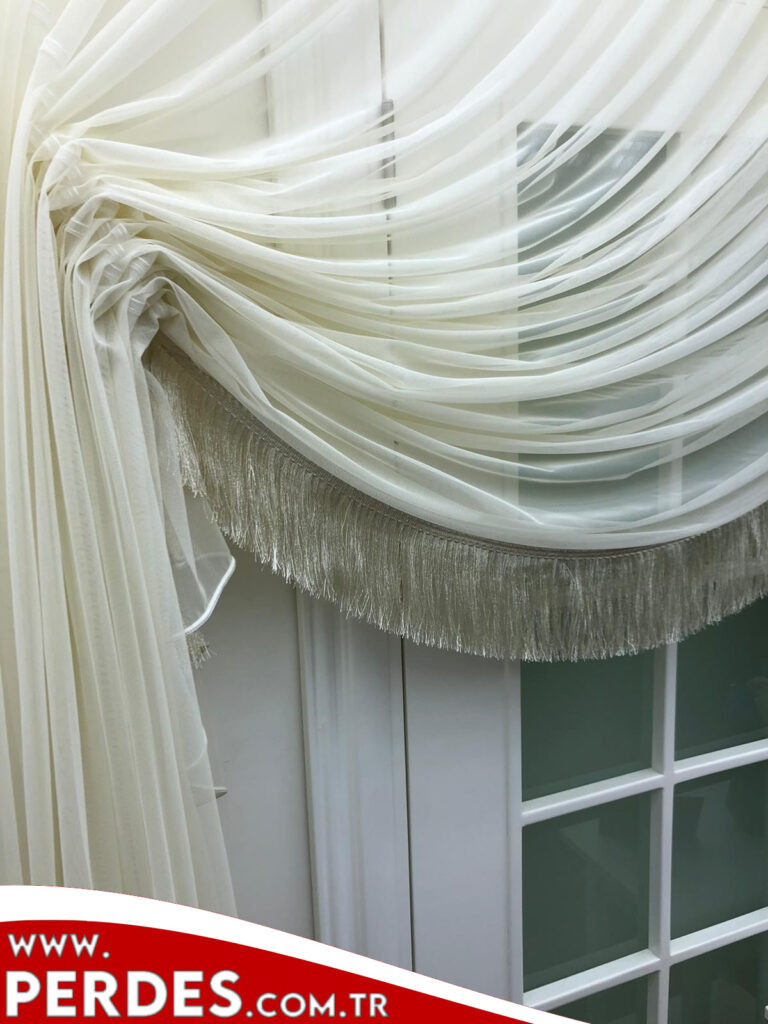 Aksesuarlı Grek Kumaş Kruvaze Perde İNDİRİM