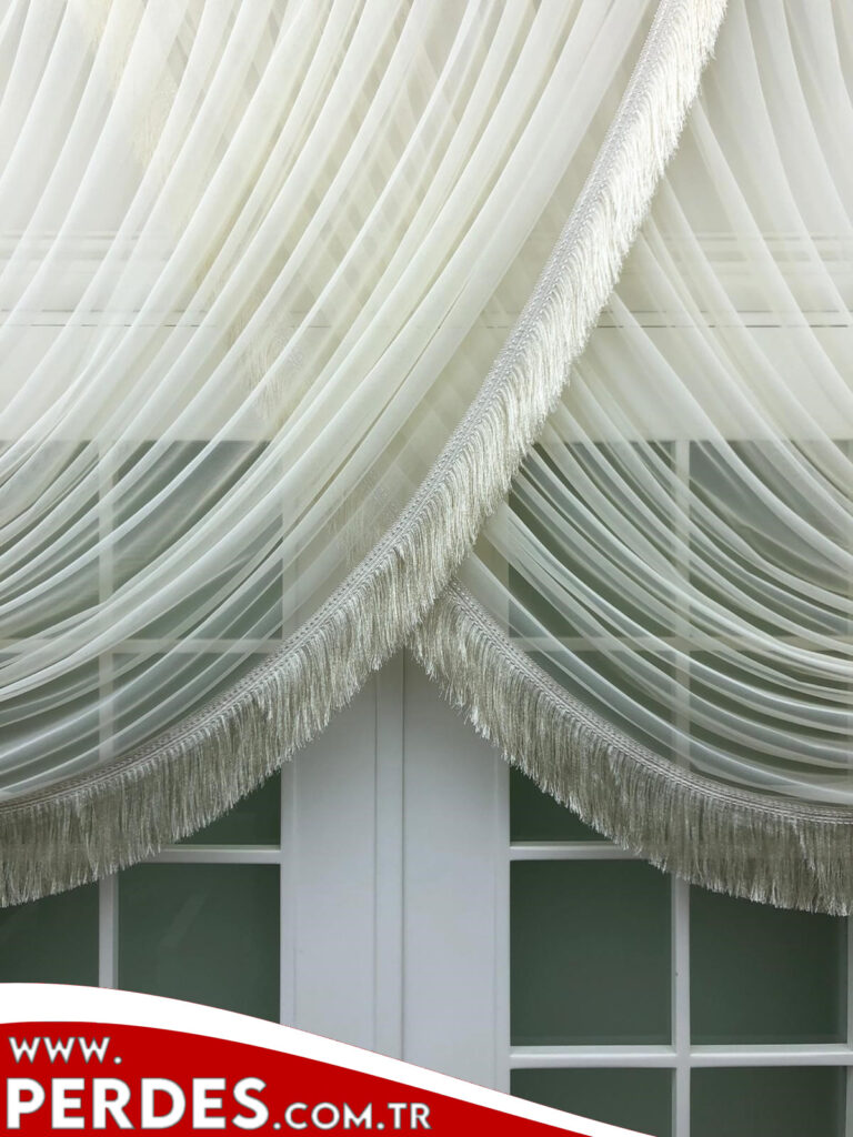 Aksesuarlı Grek Kumaş Kruvaze Perde İNDİRİM